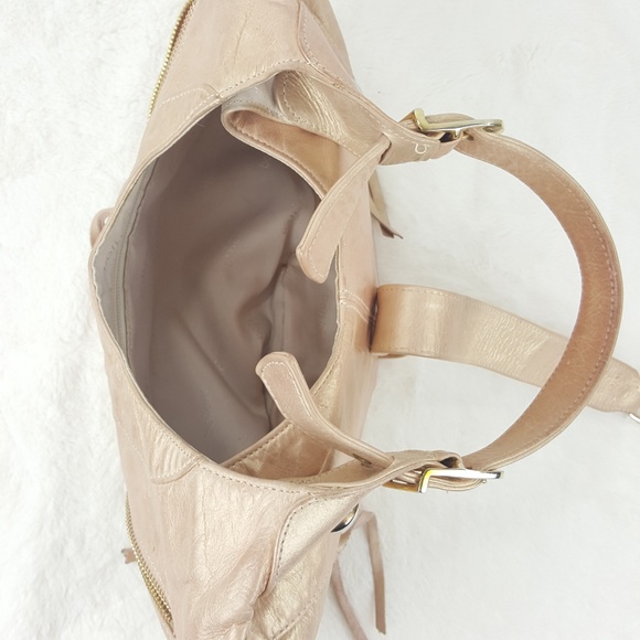 Botkier | Bags | Botkier Metallic Blush Pink Hobo Bag Gold Hardware ...